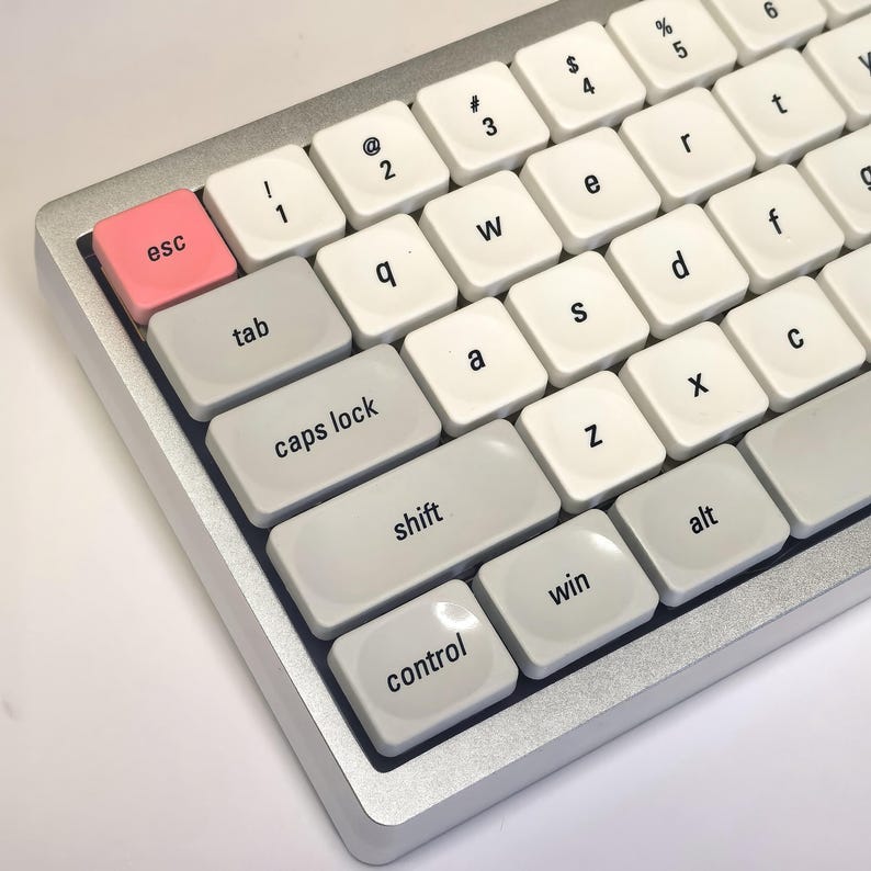 Retro Low Profile Keycap Set PBT Custom Simple Style Keyboard Cap ...