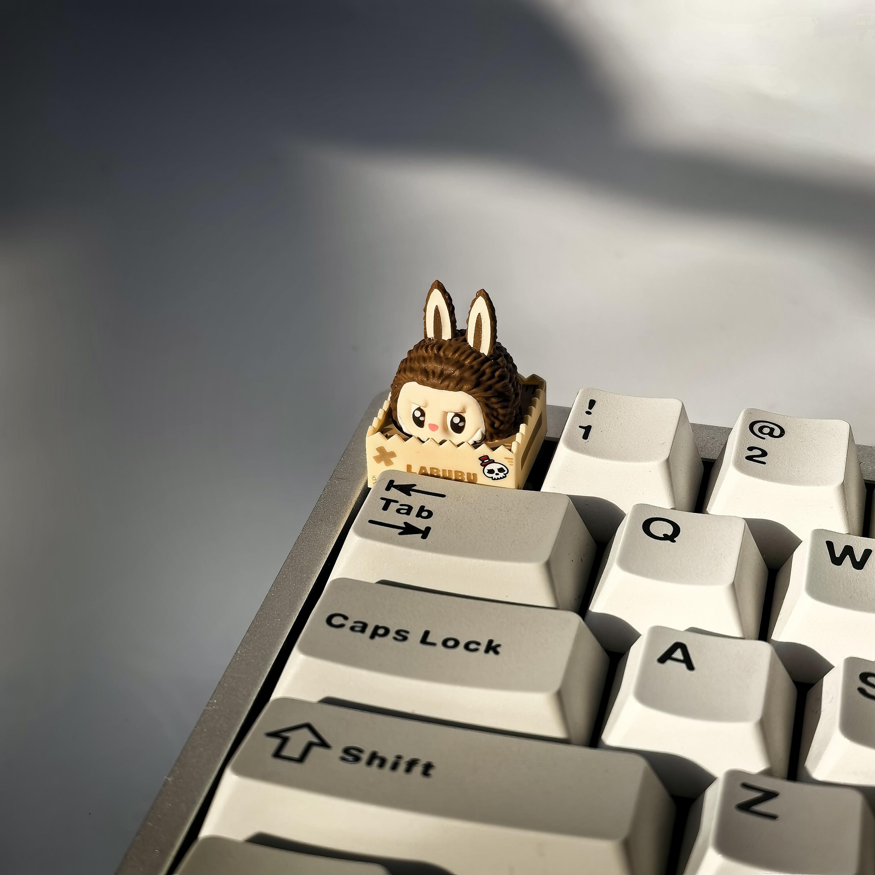 Labubu Artisan Keycap，custom Cute Resin Keycap， Anime Keyboard Cap ...