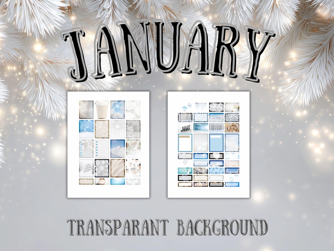 January Winter Planner Stickers Print and Cut: Cricut Ready, Sihlouette ...