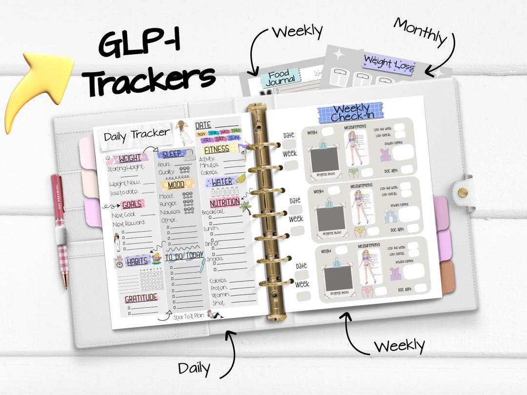 GLP-1 Tracker Pages: Printable Health Planner (HP Classic & Full Size ...