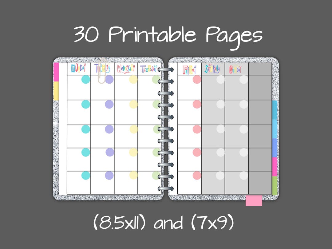 Printable Teacher Planner Pages: Daily, Weekly, Monthly (8.5x11 ...