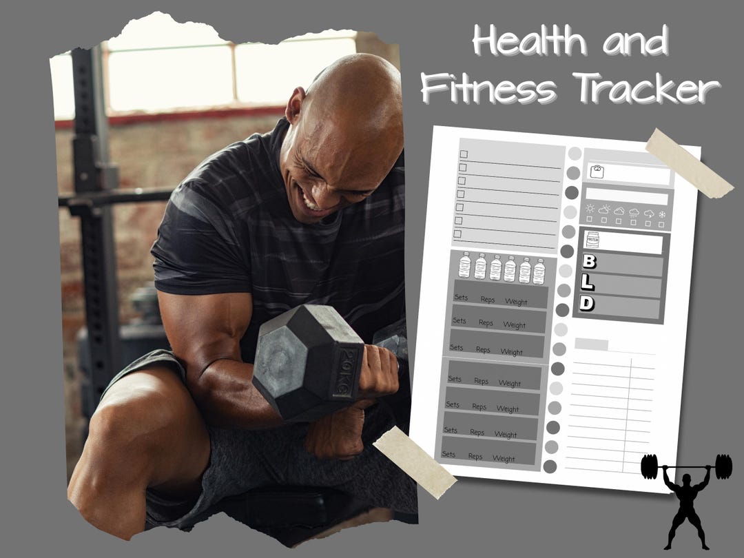 Men’s Health and Fitness Daily Printout | Log Fitness and Meals | Track ...