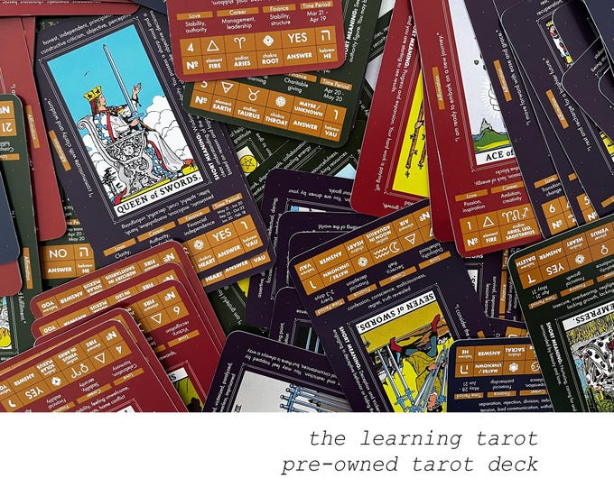 The Tarot for Learning Deck: RWS Cards With Keywords & Guidebook - Pre ...