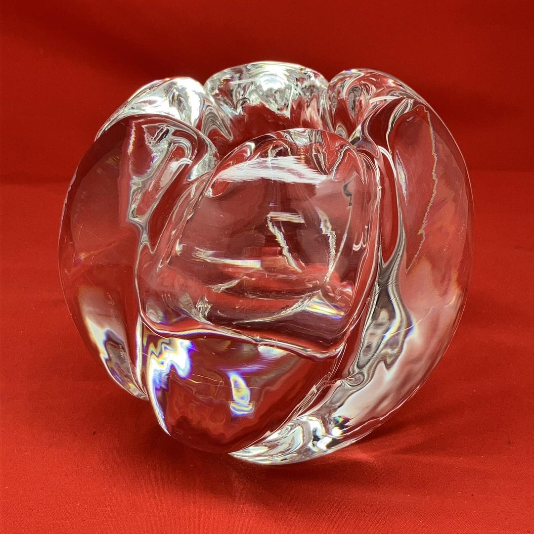 Orrefors Swedish Crystal Art Glass / Rose Bowl Vase/ Edvin Ohrstrom ...