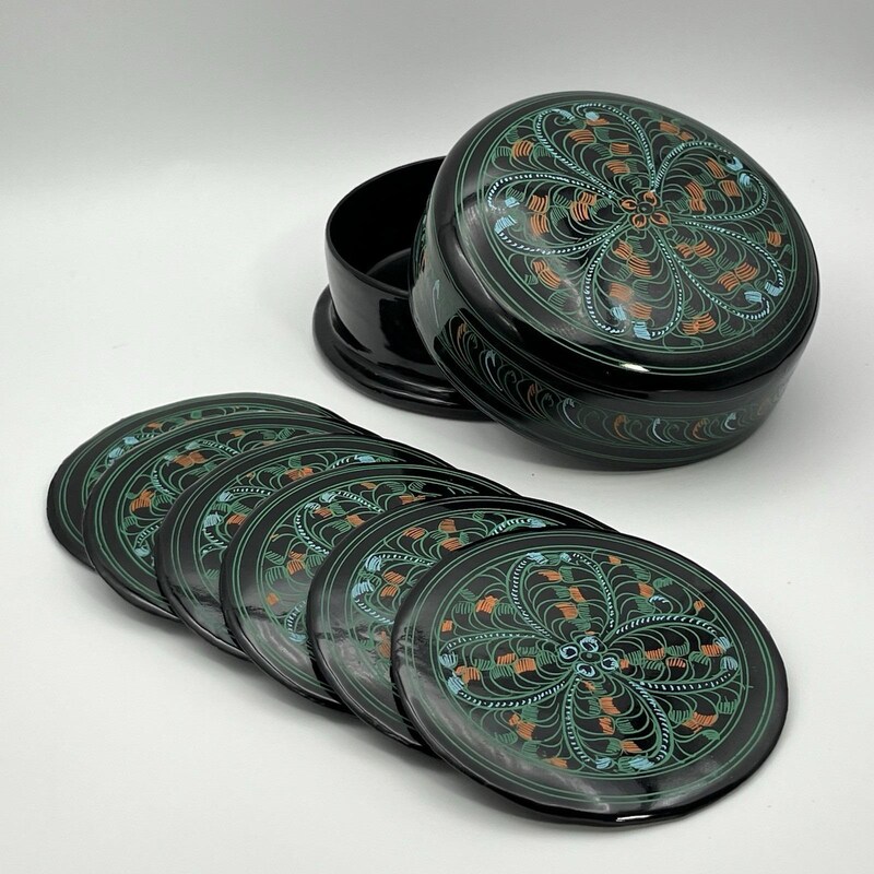 Lacquer Coasters - Etsy