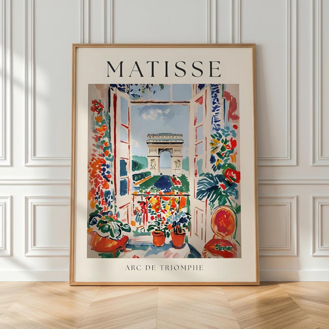 Open Window Arc of Triumph Henri Matisse Style Print - Fauvism Painting ...