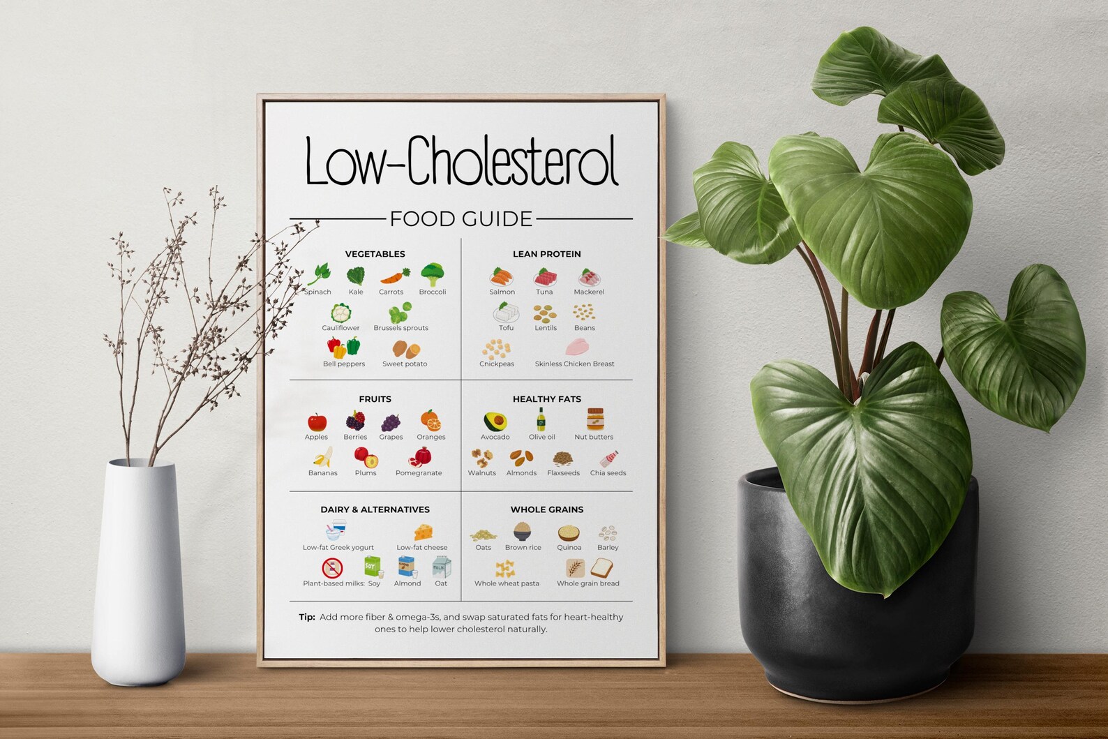 Low Cholesterol Food List - Cholesterol Lowering Food Chart - Heart ...