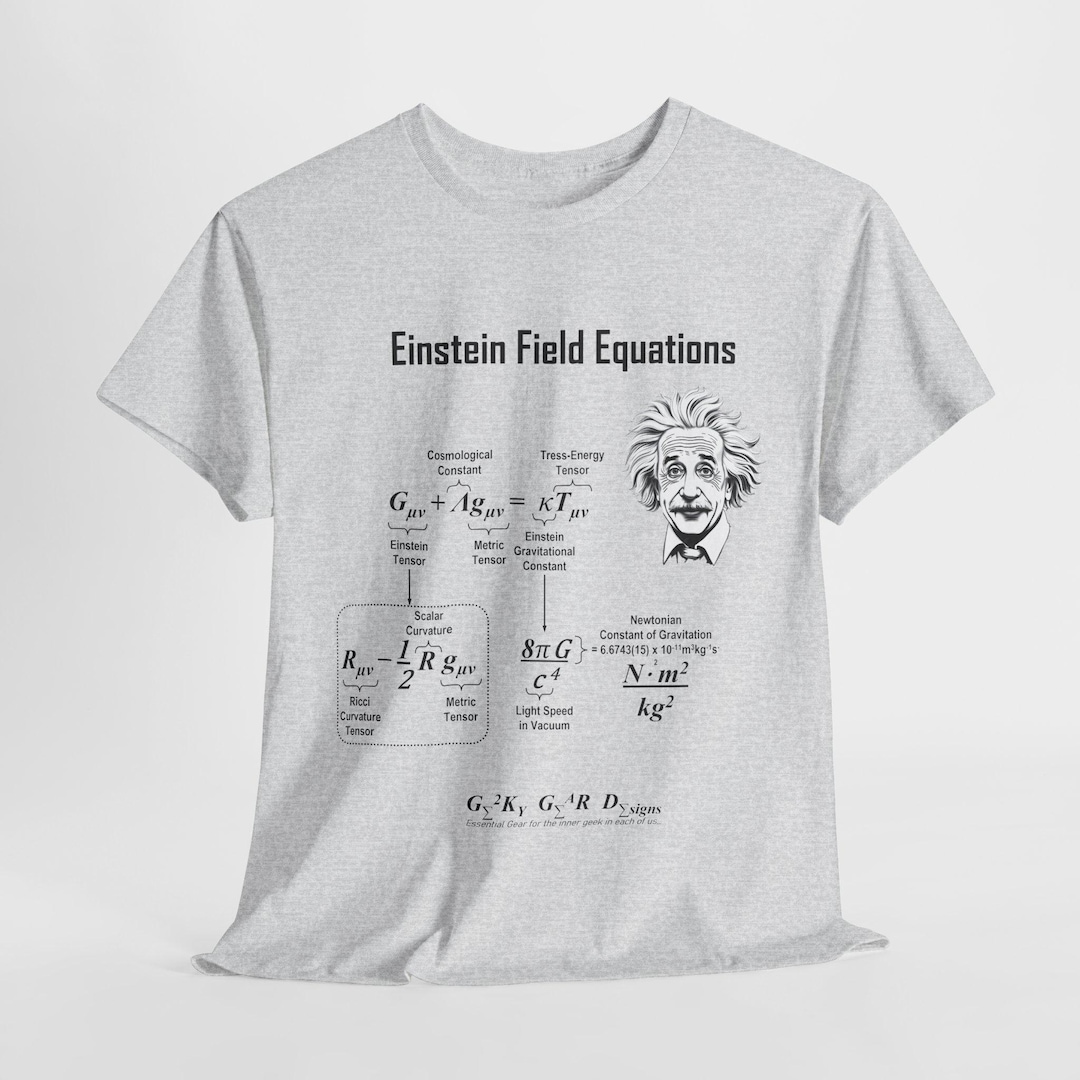 Einstein Field Equations T-shirt – Math of Spacetime, Physics Gift - Etsy