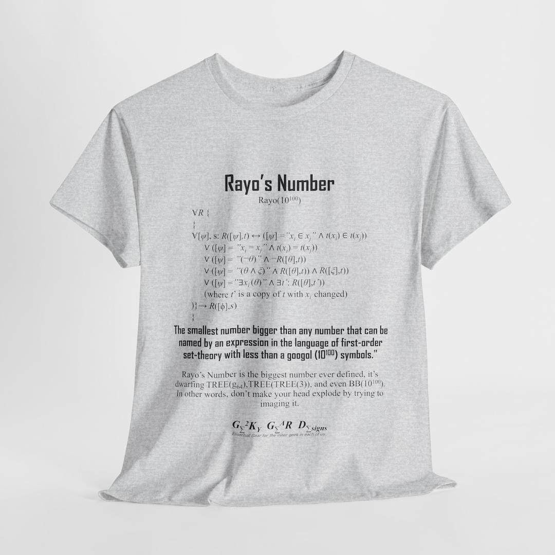 Rayo's Number - Unisex Light Colored T-shirts, Geeky Gear Design ...