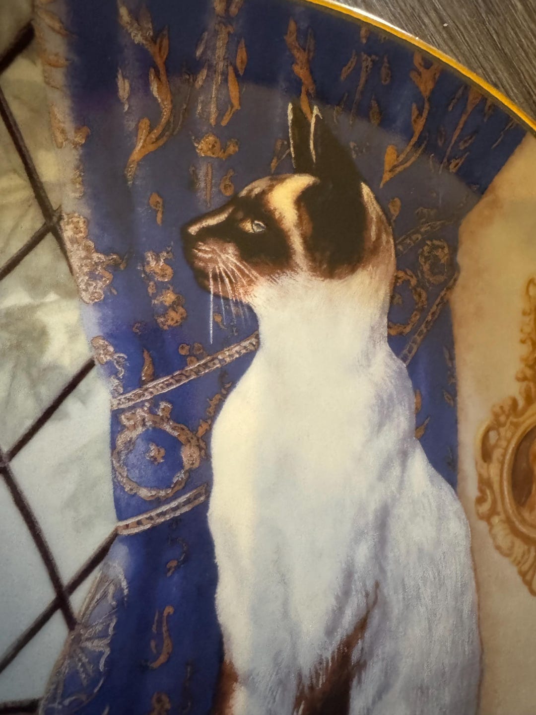 Vintage Franklin Mint Siamese Cat Plate "statuesque" Collectible Plate ...