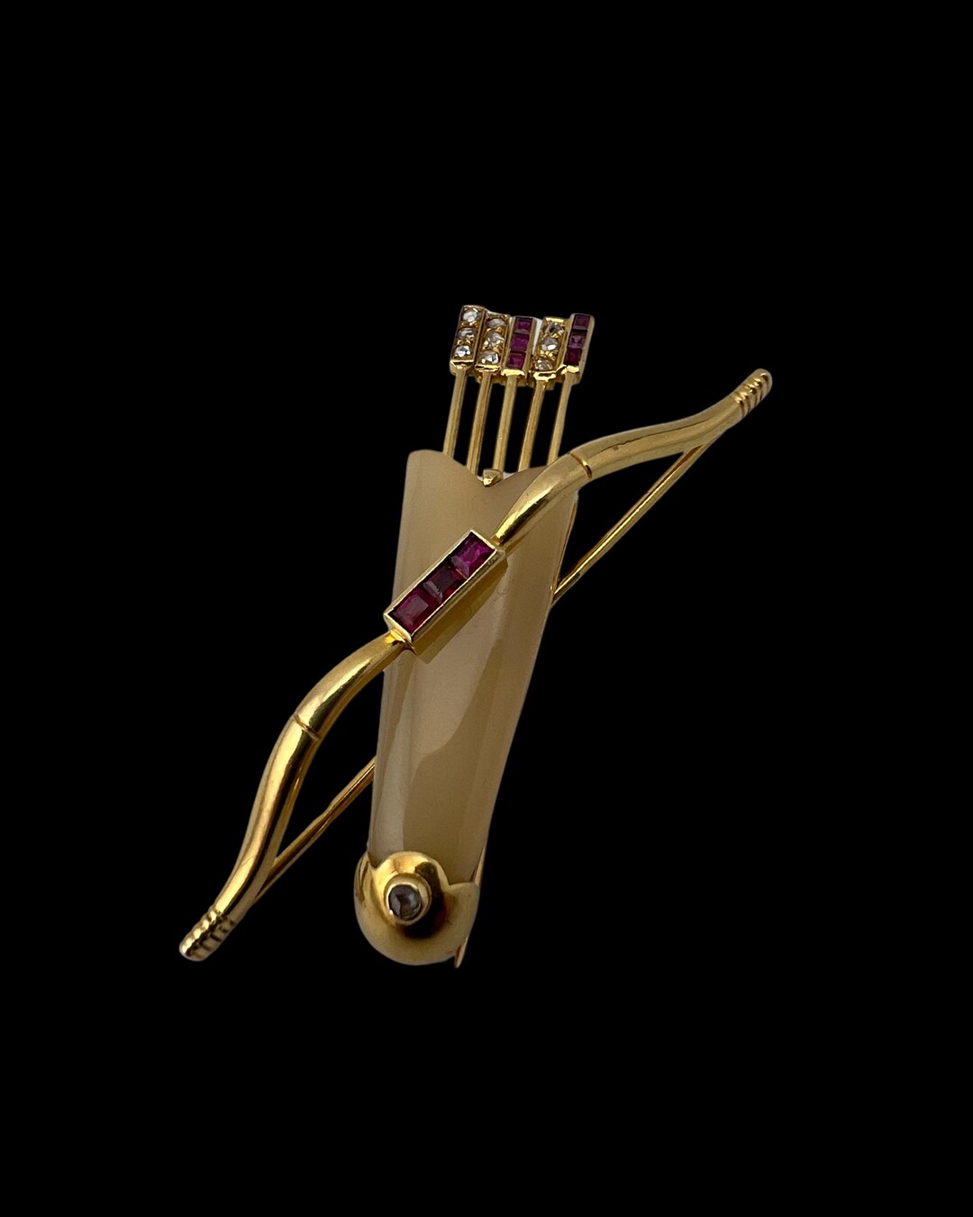 Cartier Paris Diamond and Ruby Archer's Brooch - Etsy