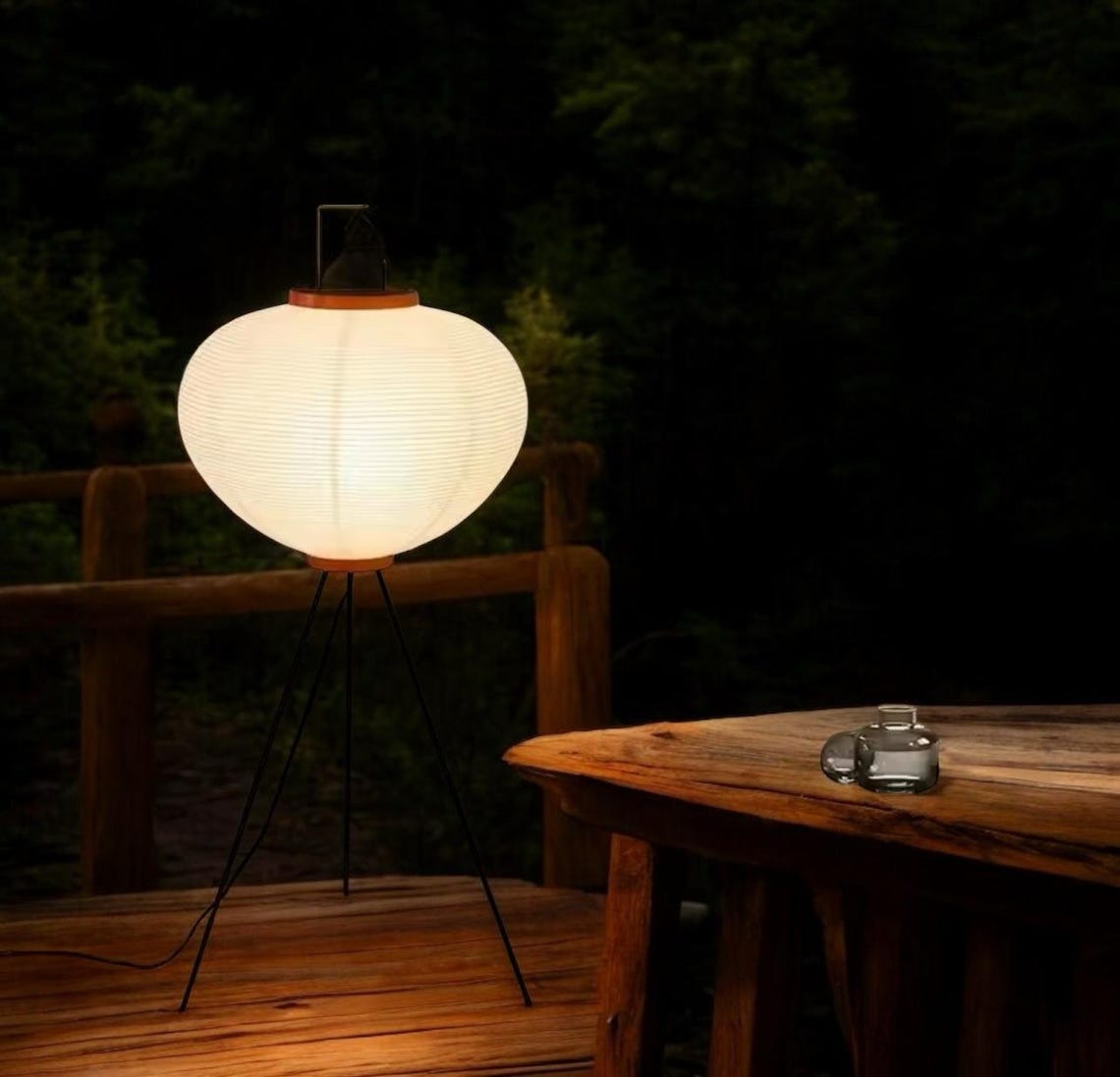 Japanese Noguchi Akari Rice Paper Floor Lampe | Elegant Desk Light ...