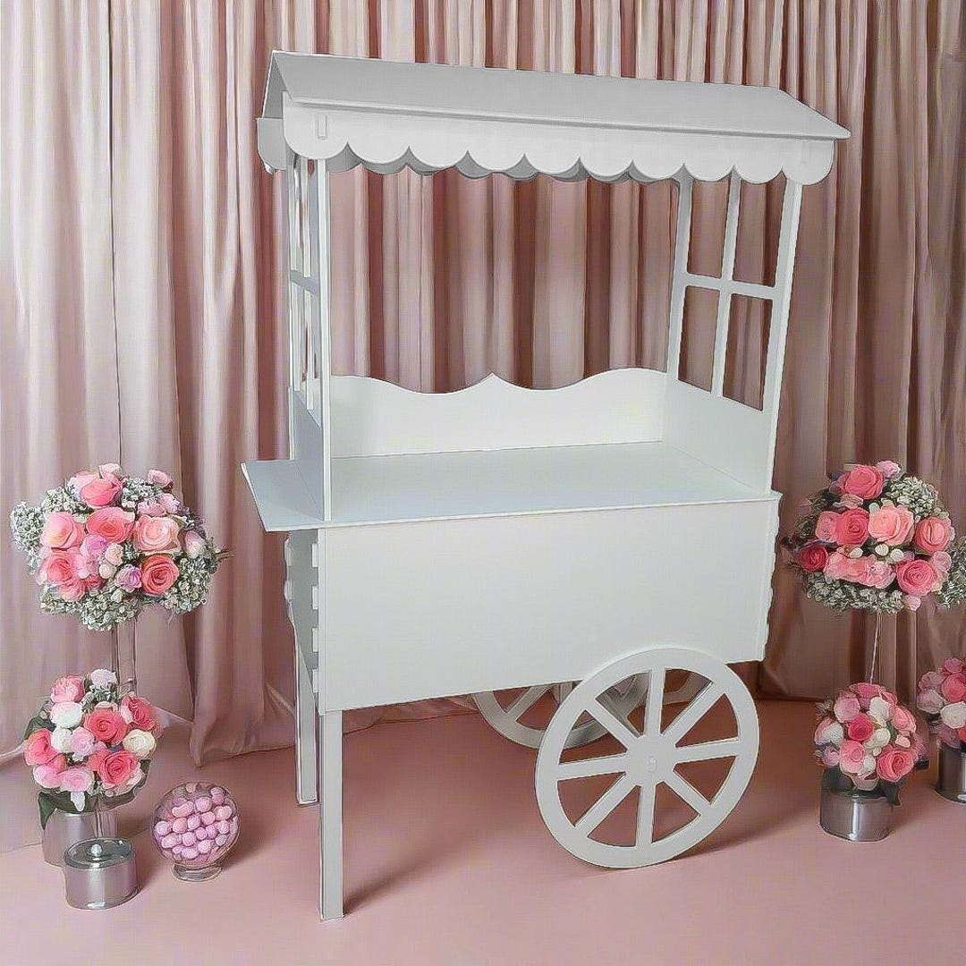 Candy Cart on Wheels With White Roof for Sale - Etsy