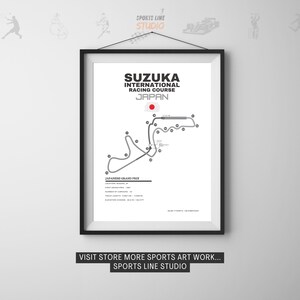 Suzuka Circuit Poster | Japanese Grand Prix Track Map Print | F1 Japan ...