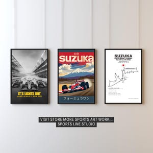 Suzuka Circuit Poster | Japanese Grand Prix Track Map Print | F1 Japan ...