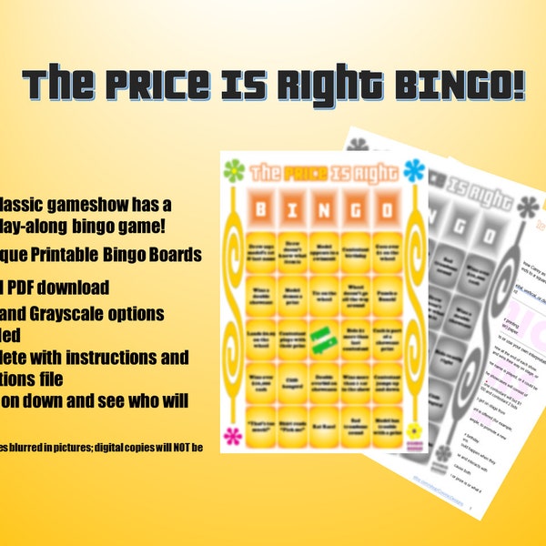 The Price is Right Cards - Etsy