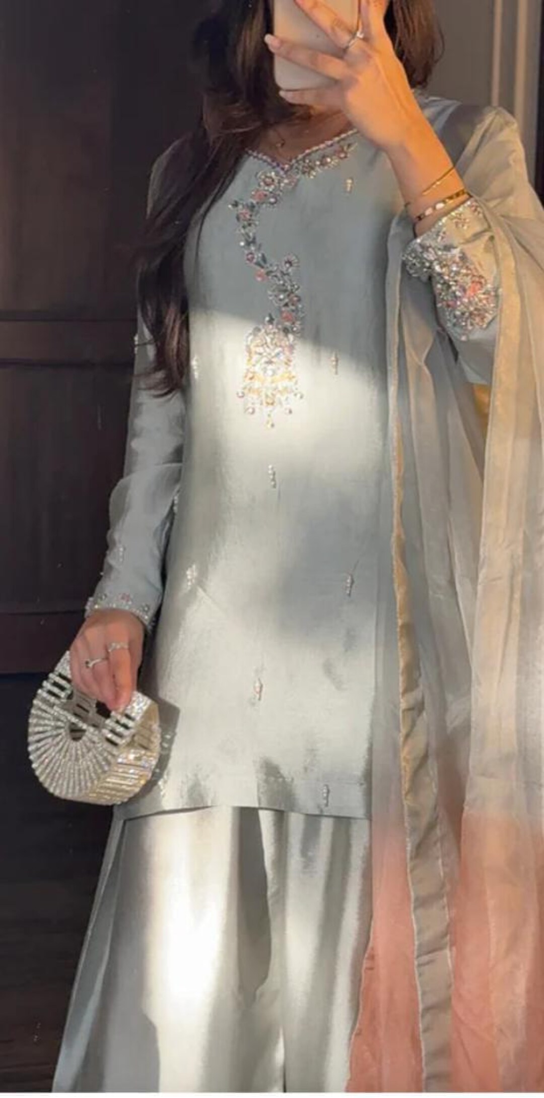 Engagement Outfit Mehndi Dress, Wedding Addition Party, 3 Piece Silk ...