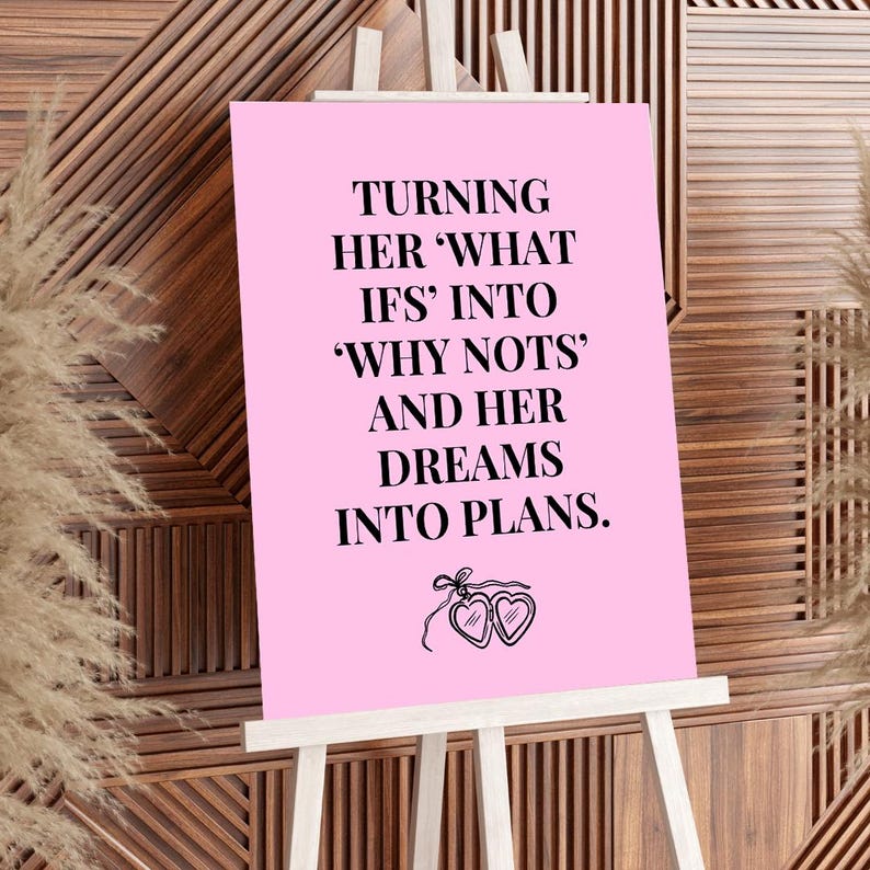 Pink Motivational Quote Poster – Inspirational Wall Art for Personal ...