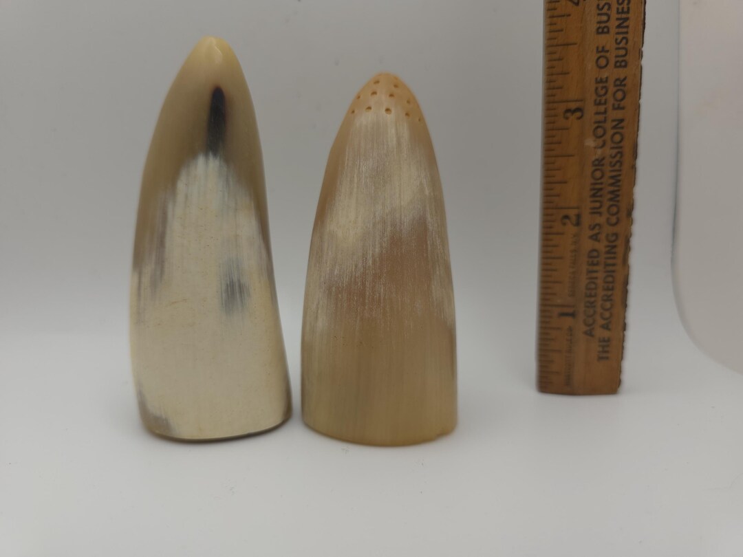 Made From Horn Salt and Pepper Set - Etsy