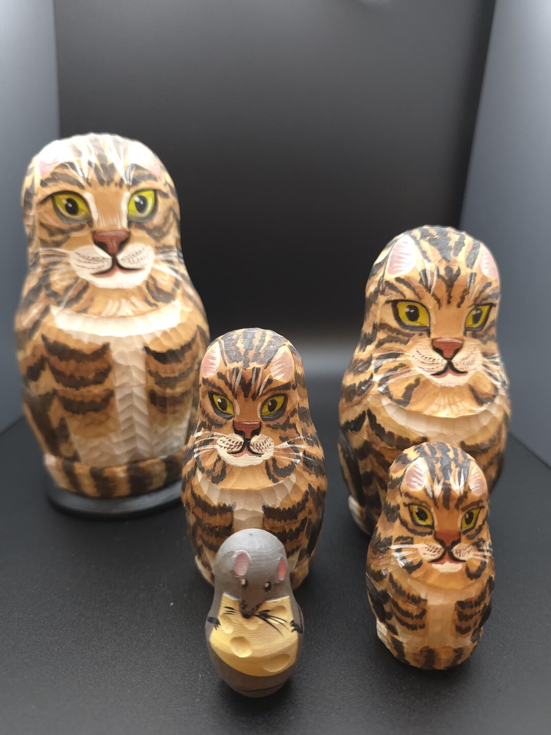 Russian Nesting Cat Dolls - Etsy