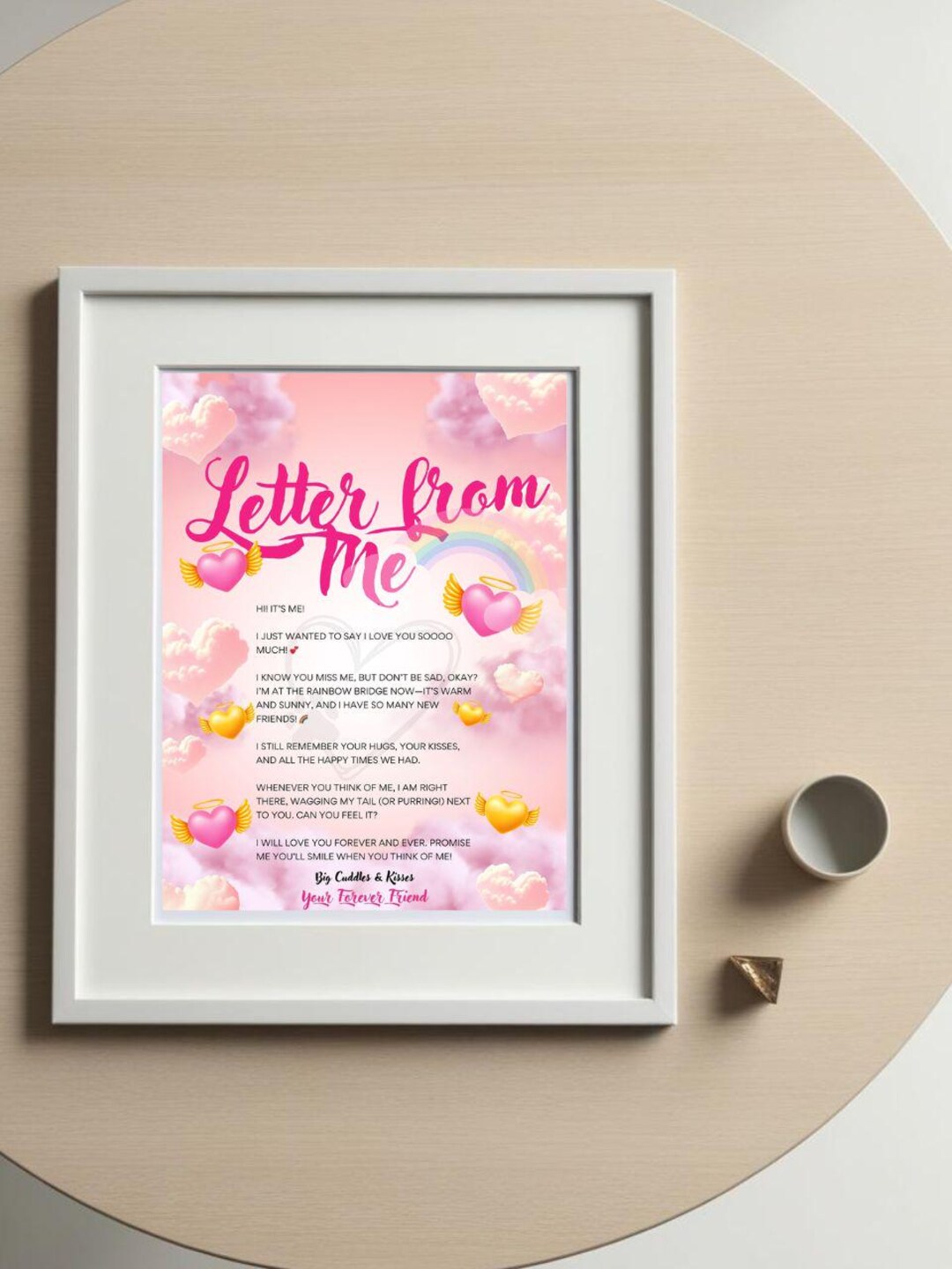 2 Rainbow Bridge Letters - Pet Loss Gift, Fillable Digital Download ...