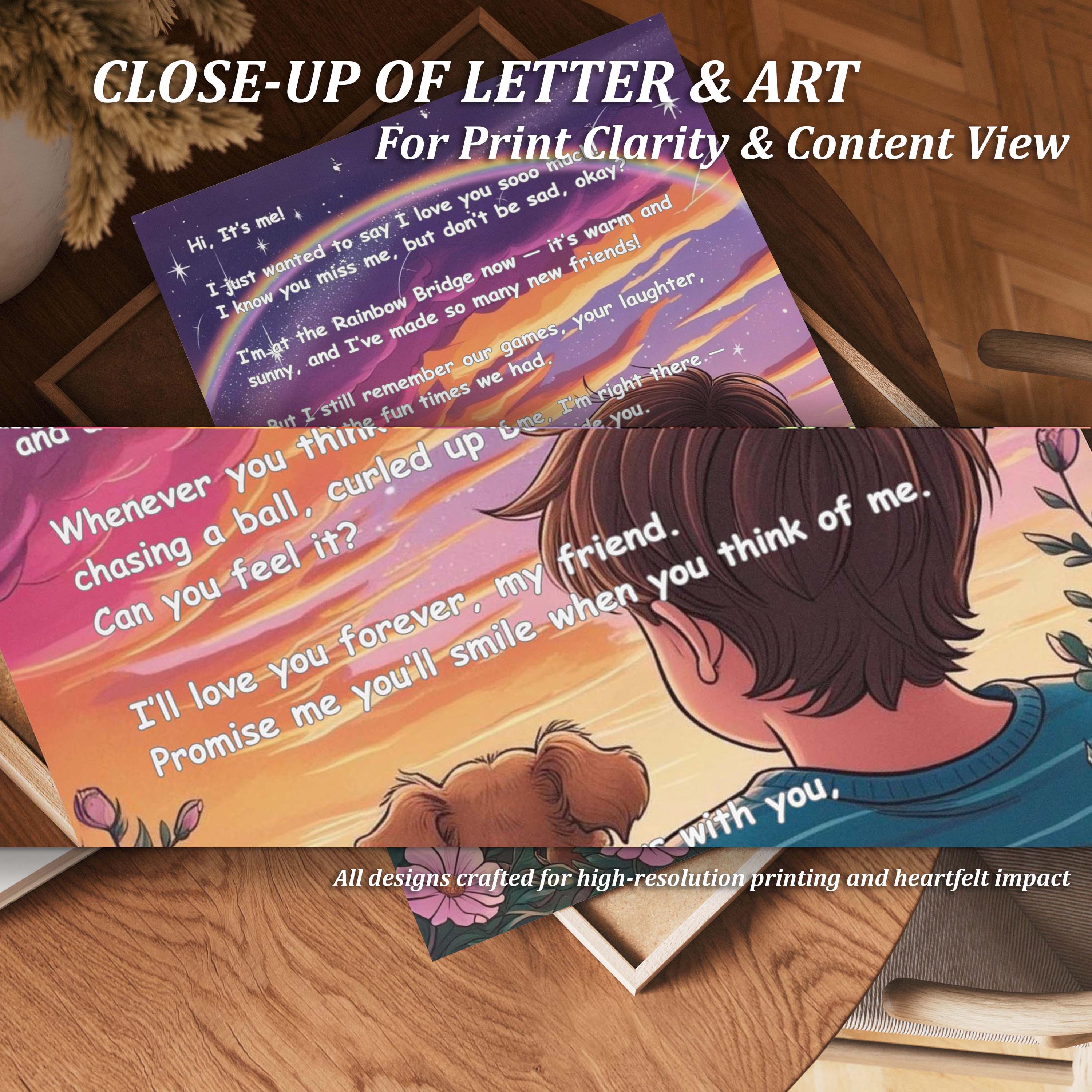 Rainbow Bridge Letter From Dog to Boy | Pet Loss Gift | Printable Grief ...