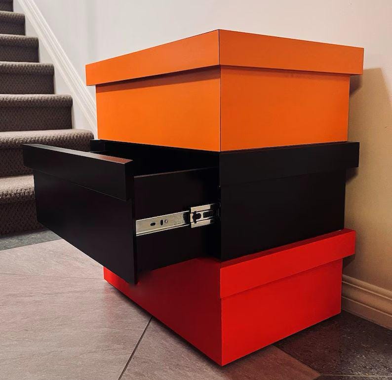 Shoebox Bedside Table/draws Design Plans - Etsy UK