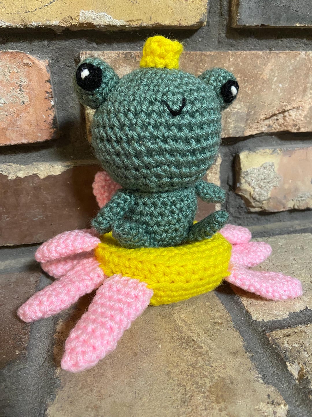 Amigurumi Stuffed Animal Prison Inmate Made Crocheted Princess Frog - Etsy