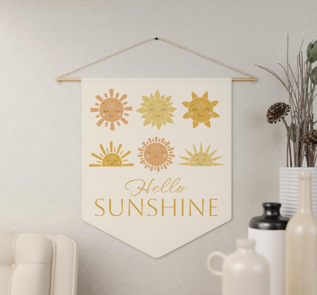 Sunshine Pennant Nursery Wall Decor Gift Baby Shower Room Decoration ...