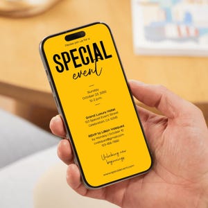Special Event Opening Invitation Digital Event Invite Special Event ...
