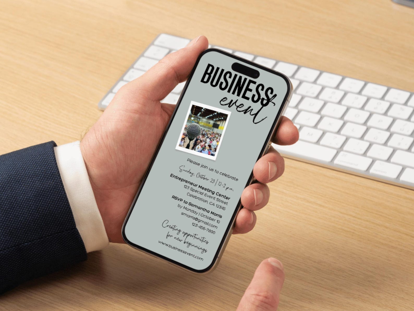 Business Event Invitation Add Your Own Photo Business Event Template ...