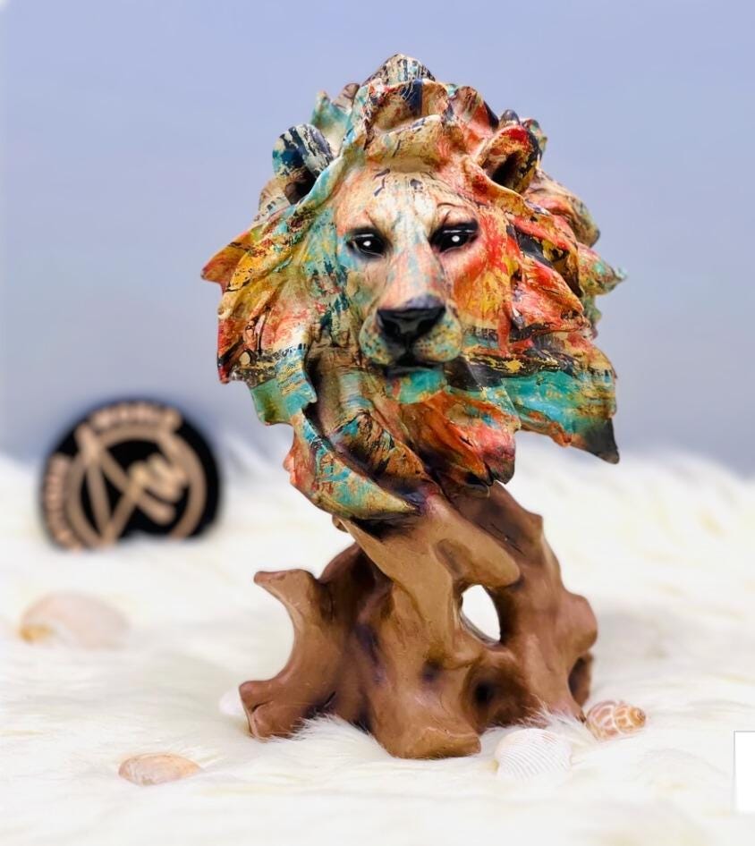 Resin Lion Sculpture | Lion Statue | Lion Figure | Birthday Gift |home ...