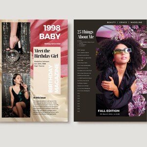 Personalized Birthday Magazine Template | Vogue Style | Birthday ...