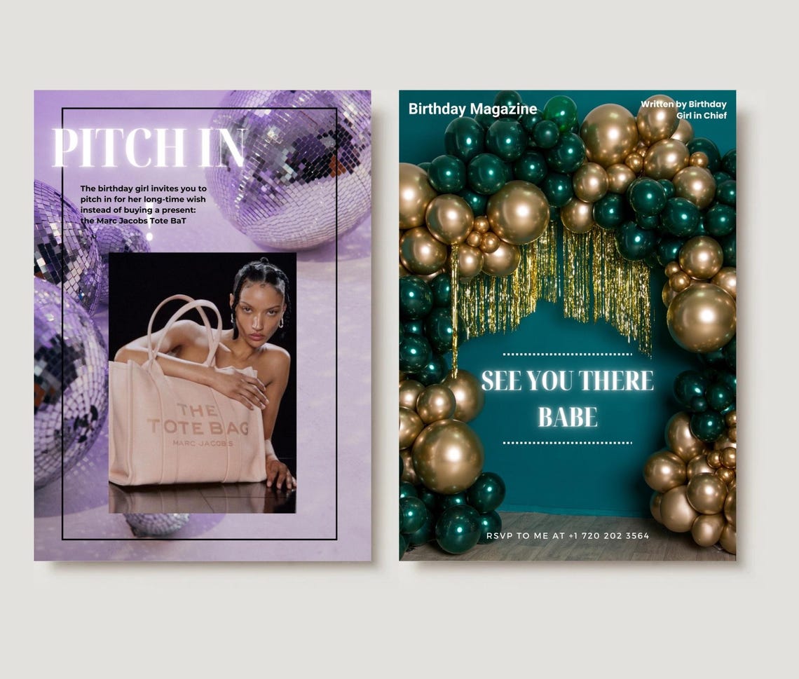 Personalized Birthday Magazine Template | Vogue Style | Birthday ...