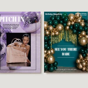 Personalized Birthday Magazine Template | Vogue Style | Birthday ...