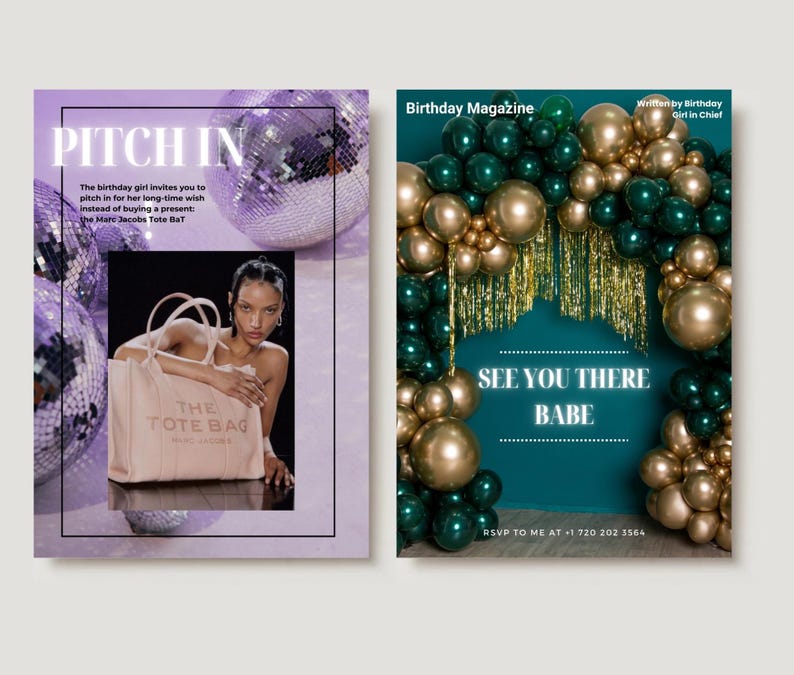 Personalized Birthday Magazine Template | Vogue Style | Birthday ...