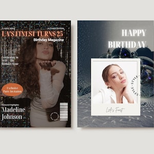 Personalized Birthday Magazine Template | Vogue Style | Birthday ...