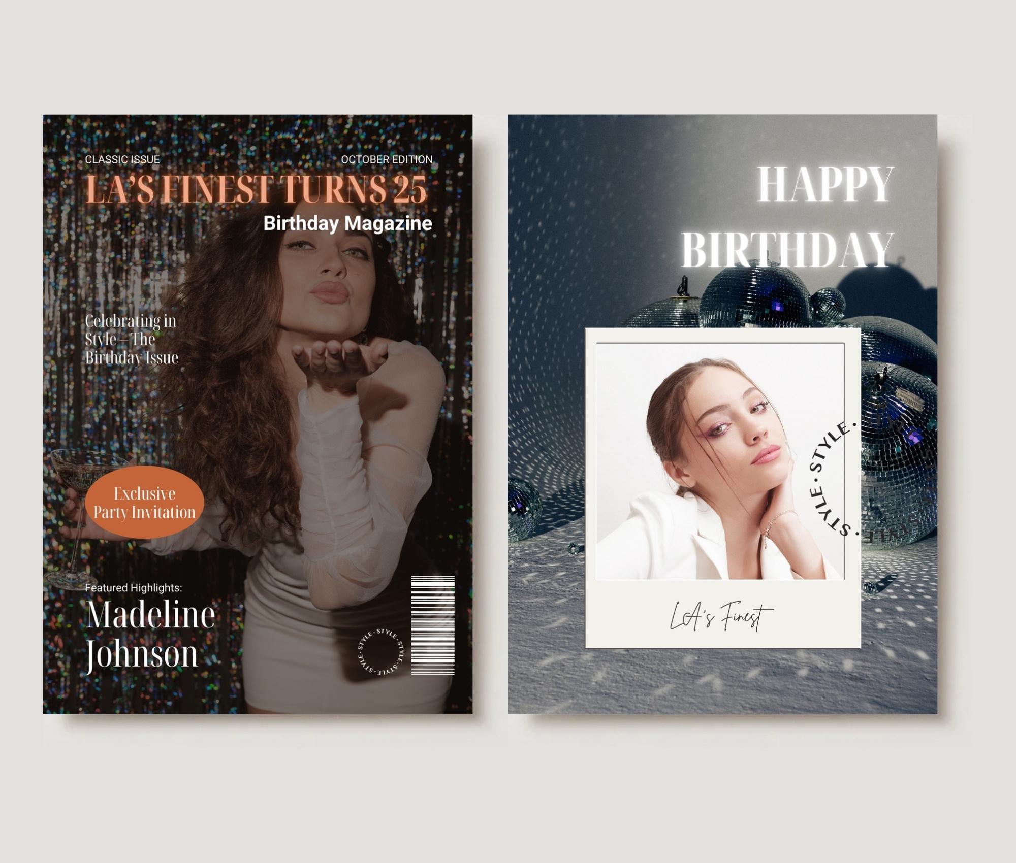 Personalized Birthday Magazine Template | Vogue Style | Birthday ...