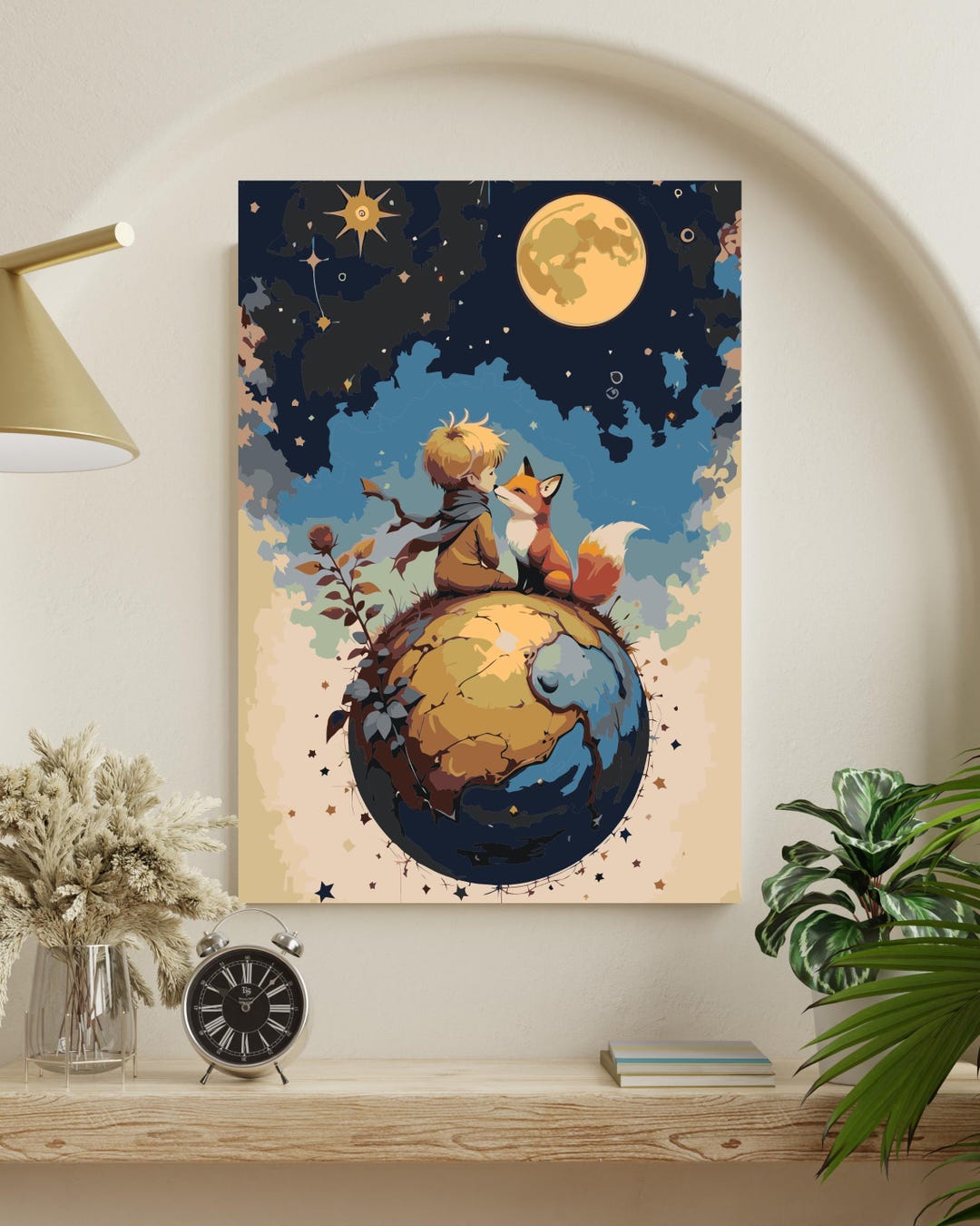 The Little Prince Paint by Numbers Kit: DIY Wall Art for Adults & Kids ...