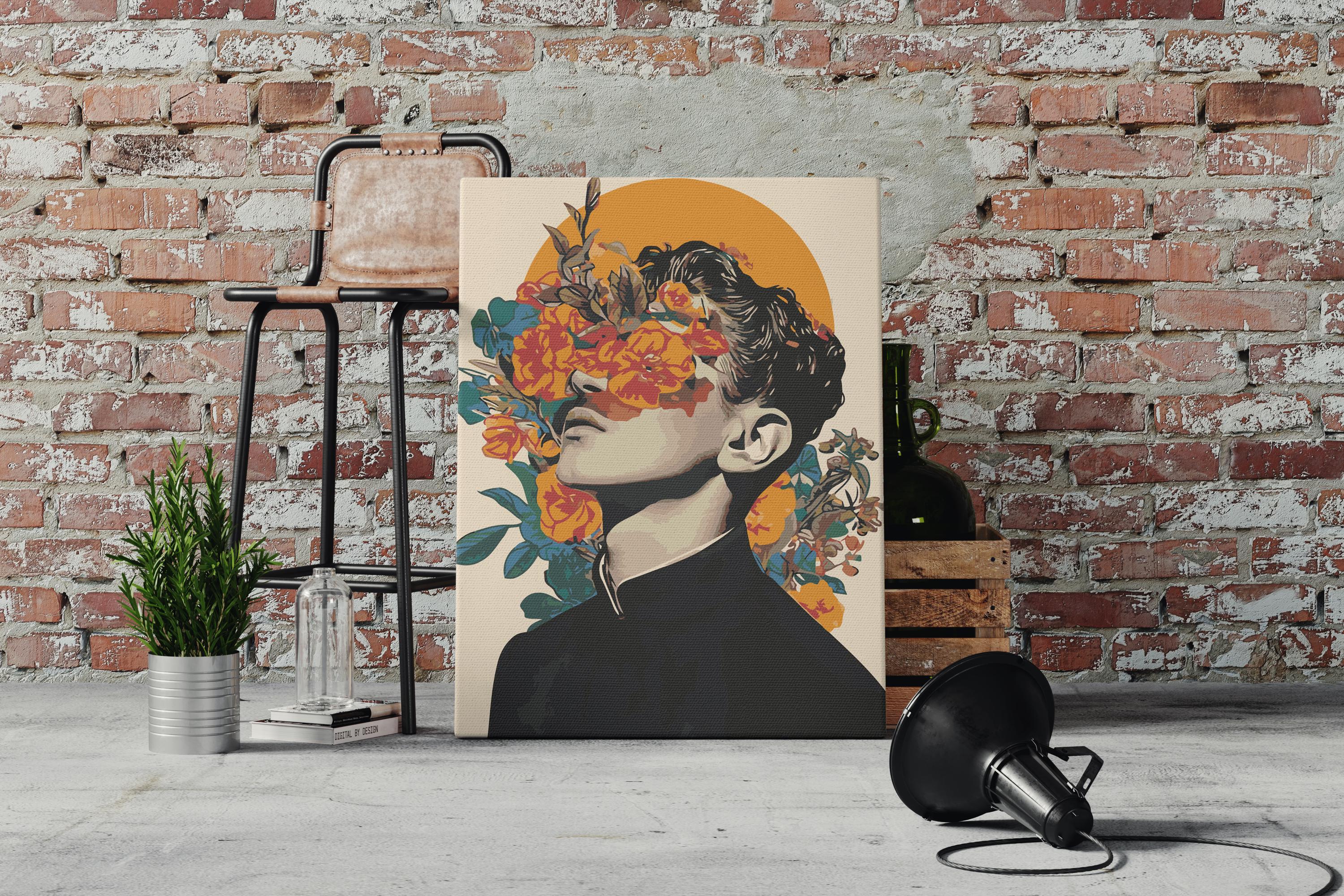 Men With Flowers Paint by Numbers Kit: DIY Framed Canvas Art - Etsy