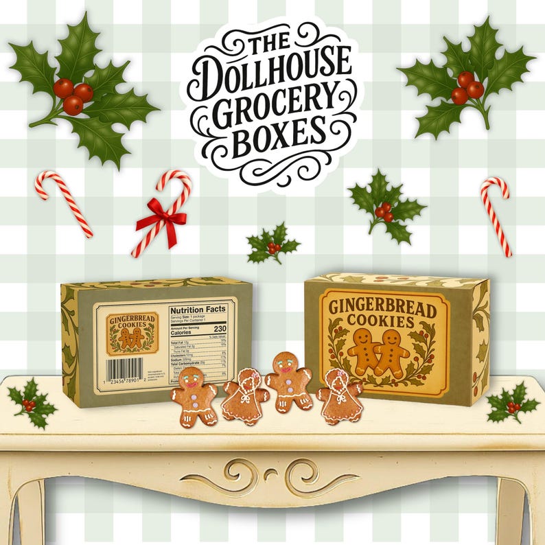 Printable Mini Grocery Boxes 1:12 Scale, Dollhouse Food Packaging, DIY ...