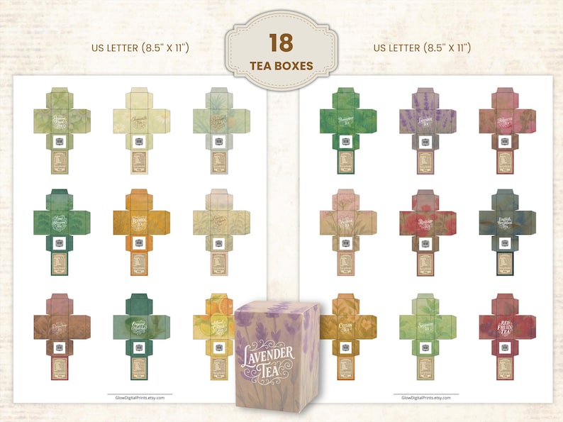 Dollhouse Mini Tea Boxes & Tea Bags Printable | Tiny Food Printable ...