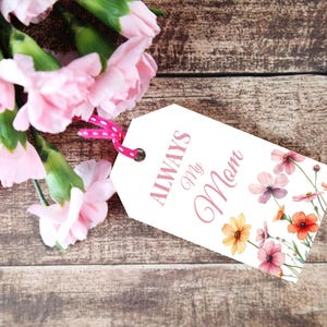 Printable Mother’s Day Gift Tags, Set of 6 Spring Floral Labels, Happy ...