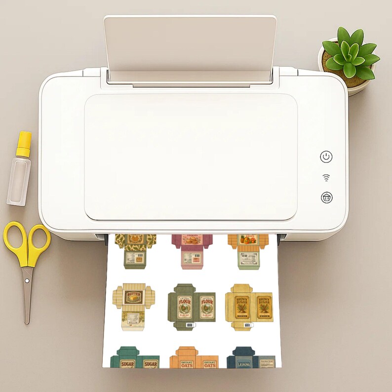 Printable Mini Grocery Boxes 1:12 Scale, Dollhouse Food Packaging, DIY ...