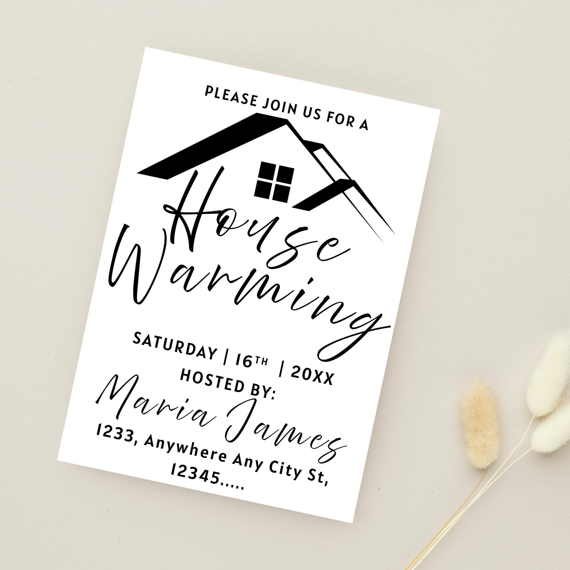Housewarming Invite Template, Digital House Warming Invitation ...