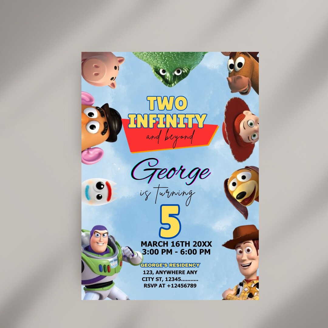 Toy Story Birthday Invitation Jessie Toy Story Invite Boy 5th Birthday ...