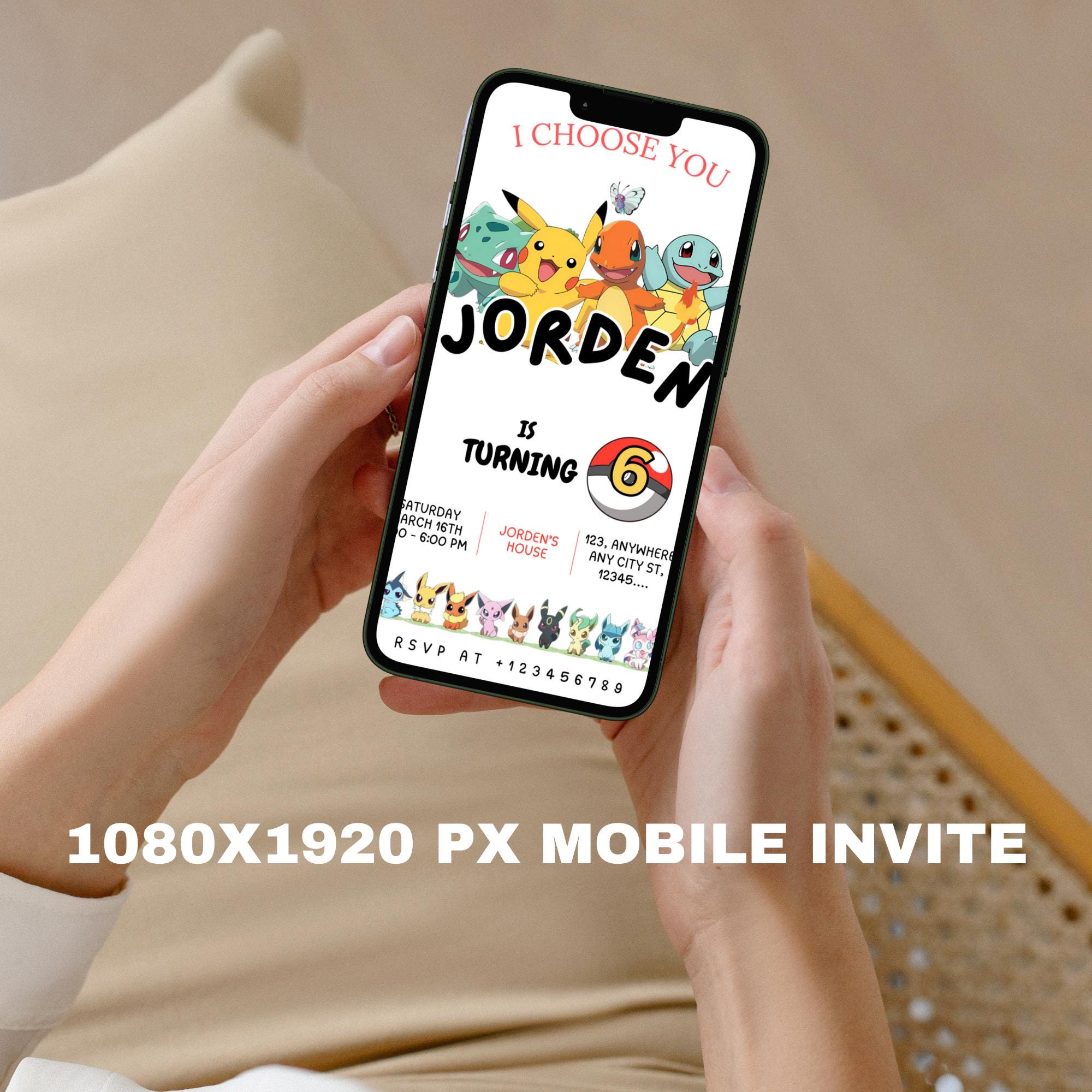 Editable Pokemon Invitation, Pokemon Birthday Pack Pokemon Invitation ...