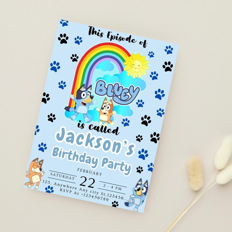 Bluey Birthday Invitation. Birthday Invitation, Birthday Girl Party ...