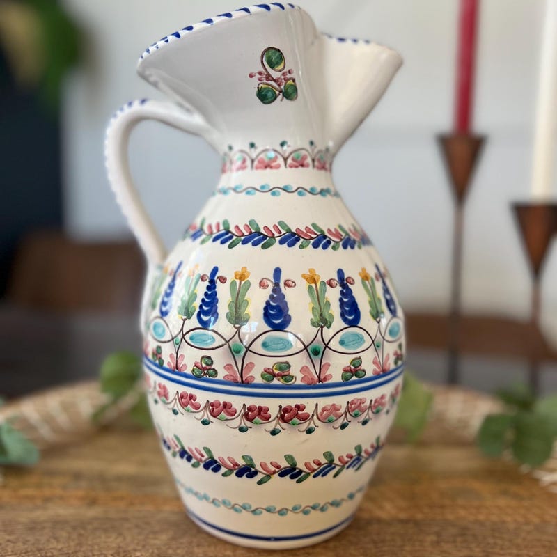 Hand Painted Pitcher - Etsy
