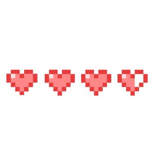 Digital Heart Pixel PNG, Valentine Digital Art Download, Valentine ...